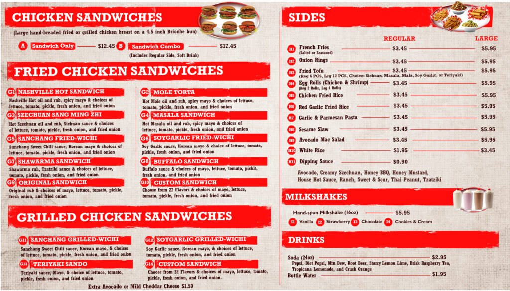 Menu - World Fried Chicken