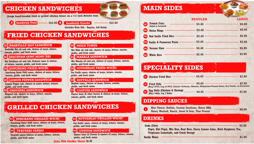 Menu - World Fried Chicken