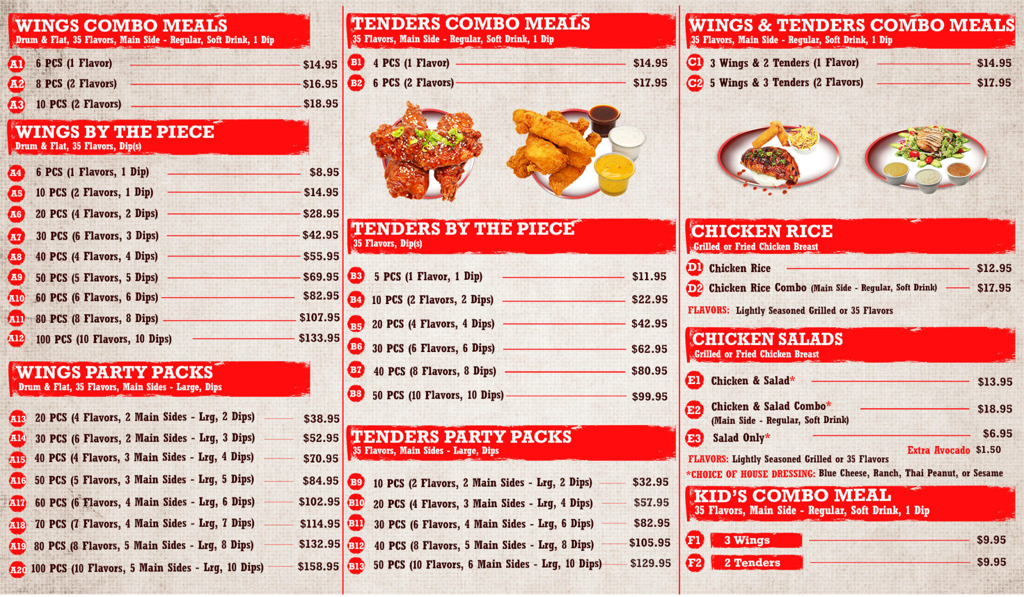 Menu - World Fried Chicken
